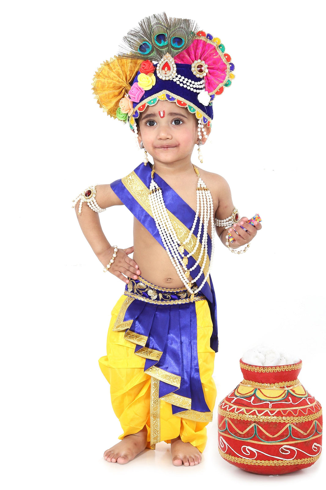 Baby Krishna Fancy Dress- Costume, Jewelry, Basuri Set for Kids – Raj ...